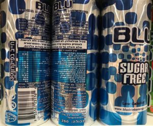 משקה אנרגיה בלו ללא סוכר - BLU Sugar Free - כשרות וורלד